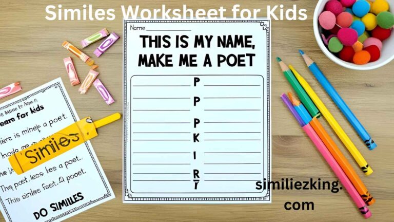20+ Similes Worksheet for Kids